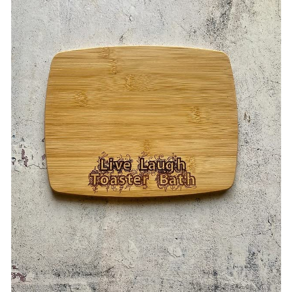 11" x 14" Live Laugh Toaster Bath Cutting Board, Bamboo Cutting Board, Engraved Cutting Board, Custom Cutting Board, Housewarming Gift