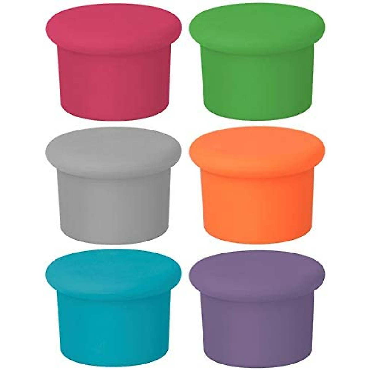 Silicone Wine Stoppers – Replace a cork – Airtight seal on Wine Bottles – Reusable Beer Bottle Cover – Wine Bottle Stopper – Wine Saver – Wine Gifts – Easy to clean! (6 Pack, Assorted)