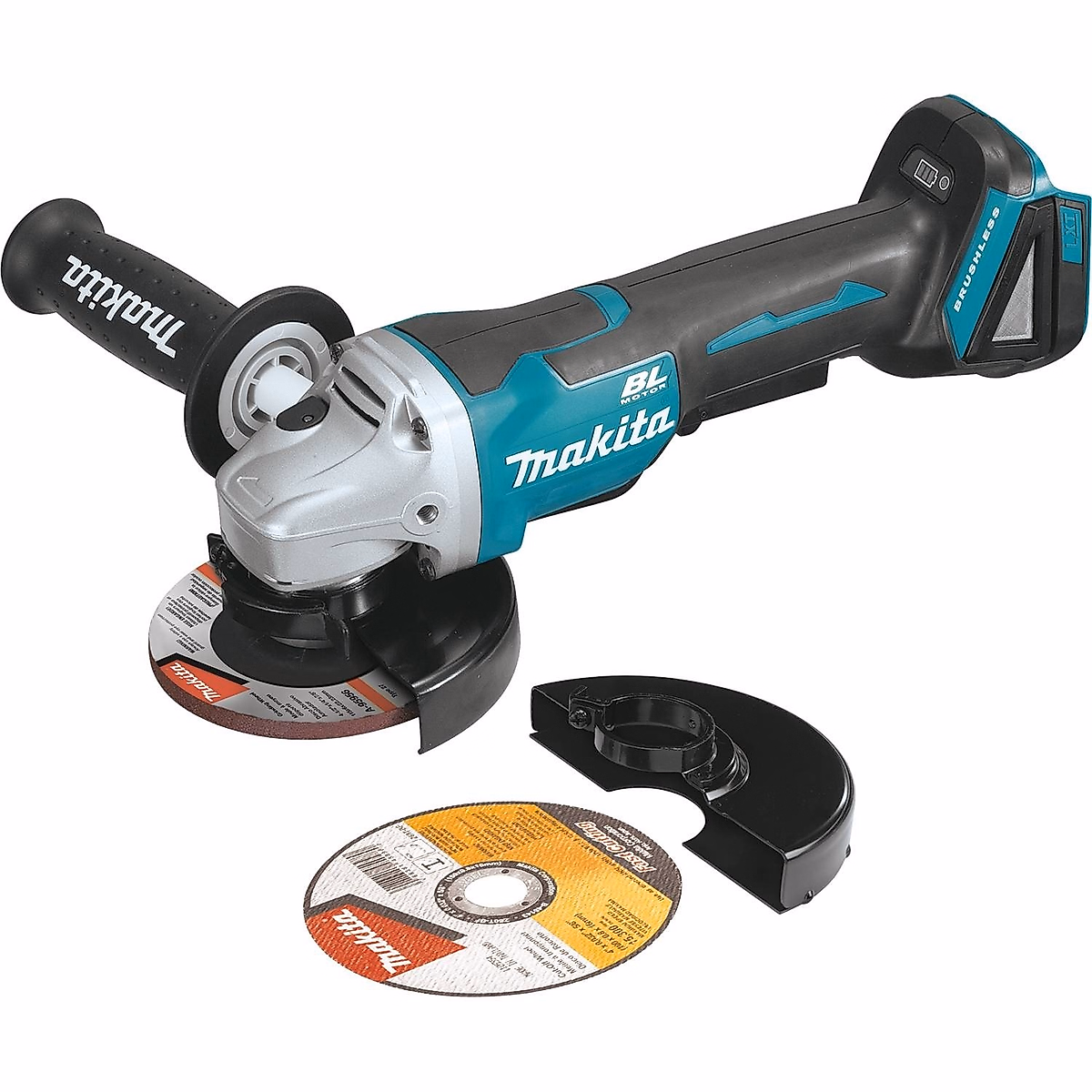 Makita XAG10Z 18V LXT® Lithium-Ion Brushless Cordless 4-1/2" Paddle Switch Cut-Off/Angle Grinder, with Electric Brake, Tool Only