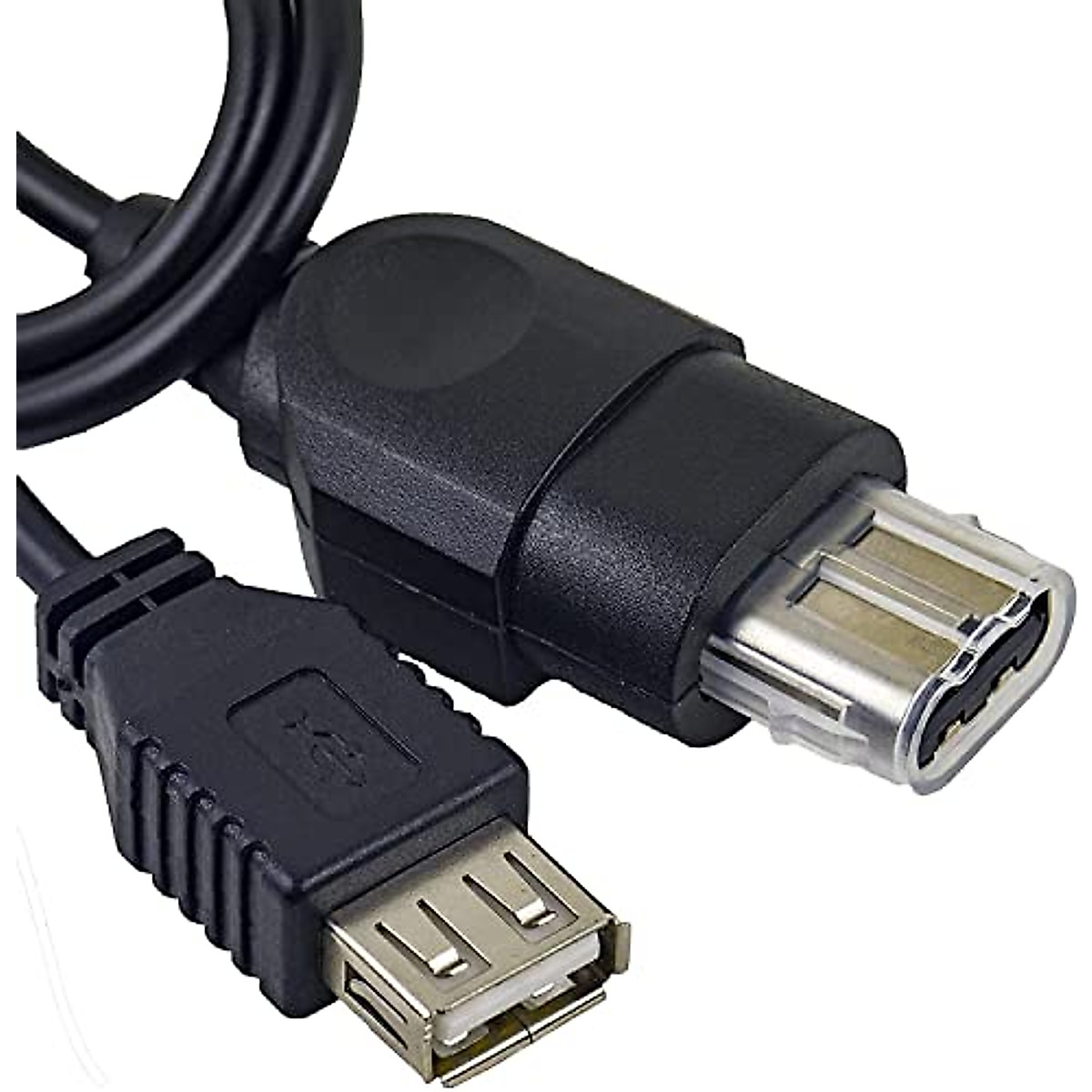 risingsaplings PC Female USB Converter Adapter Cable Cord for Original Xbox Console Gen.1 Console About 30.5in Length (2 PCS)