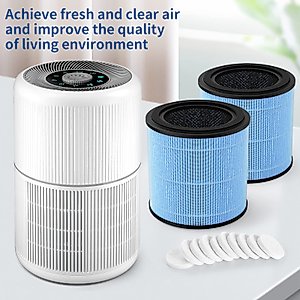 GoKBNY 4-Pack AP0601 True HEPA Replacement Filter Compatible with AIRTOK AP0601 Purifier, Part # AP0601-RF, with Aromatherapy Tablets