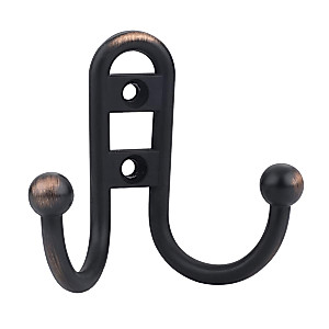 Amazon Basics Robe Hook - Oil Rubbed Bronze, Pack of 5