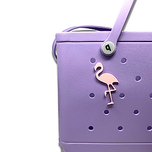 BOGLETS - Flamingo Charm Compatible with Bogg Bags, Simply Southern Totes, and Other Similar Beach Bags (Flamingo)…