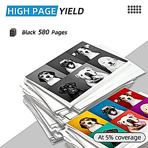 63XL Black Ink Cartridge Replacement for HP 63 Remanufactured Ink XL Fit for Officejet 3830 5255 Envy 4520 4650 5258 Deskjet 1112 3630 5200 4655 2130 4652 4512 5212 3632 5252 3833 Printer (2 Pack)