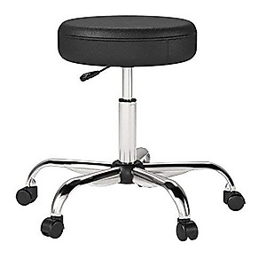 Amazon Basics Multi-Purpose Drafting Spa Bar Stool with Wheels - Black
