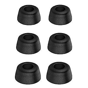 JNSA Memory Foam Ear Tips Compatible with Galaxy Buds/Gear IconX, Comfortable & Noise Blocking Replacement Earbud Memory Foam Tips for Truly Wireless Earphone, S/M/L 3 Size 3 Pairs [Black]