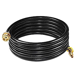DOZYANT 10 Feet 1/4" Quick Connect RV Propane Hose Converter Replacement for 1 lb Throwaway Bottle Connects 1 LB Bulk Portable Appliance to RV 1/4" Female Quick Disconnect