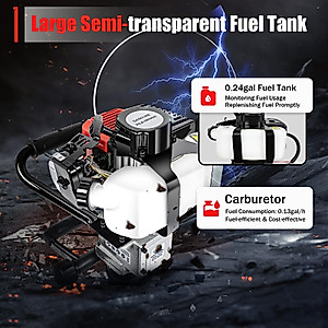 RAYAMURR 32.6CC 2 Stroke Gas Powered T-Post Driver, 900W Gas Powered Pile Driver Fence Post Driver Portable Petrol Piledriver Single Cylinder Air Cooling 8500r/min