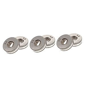 VILLCASE 6 Pcs Wire Drive Roller Flux Core Welder Mig Drive for Wire Feeder Wire Welder Wire Feed Welder Welpers Welder Cart Roller for Wire Feeder Feed Drive Knurled Steel Accessories