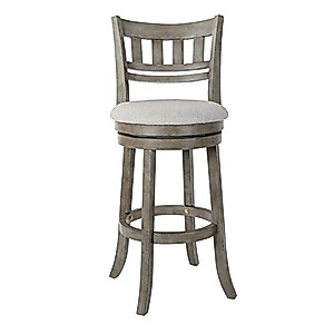 OSP Home Furnishings Wood Swivel Stool (MET12530-AG)