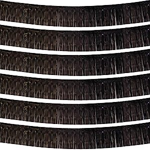 Blukey Black Parade Float Foil Fringe Skirting Decorations- Pack of 6 - Each 10 Feet by 15 Inch, Metallic Tinsel Drapes Garland Party Supplies for Bridal Shower, Bachelorette, Easter Day, Halloween