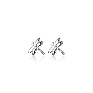 Dainty Dragonfly Tiny Stud Earrings S925 Sterling Silver for Women Girls Minimalist Insect Small Cartilage Earring Studs Jewelry Gifts Hypoallergenic