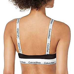 Calvin Klein Women's Modern Cotton Unlined Triangle Crossback Bralette, Black, X-Large