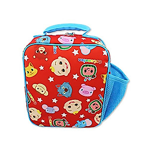 Cocomelon Boys Girls Soft Insulated School Lunch Box (Red, One Size)