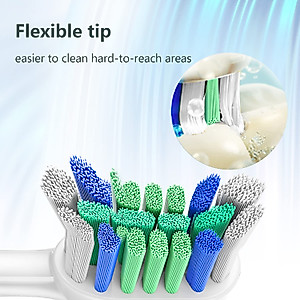 BUKURII Replacement Toothbrush Heads Compatible with Philips Sonicare Electric Toothbrushes, 8PCS, Fit for ProtectiveClean Handles 4100 5100 1100 2100 6500 7500, Refills for c2 c3 g2 w3