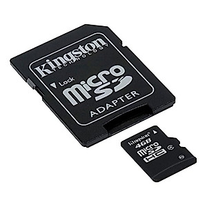 Kingston 4 GB microSDHC Class 4 Flash Memory Card SDC4/4GB