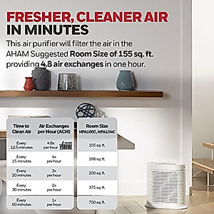 3 Speed 155 Square Foot True Hepa Tower Air Cleaner