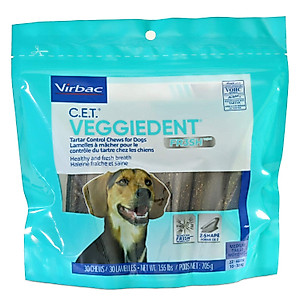 C.E.T. VeggieDent Chews, Regular, 30 Chews