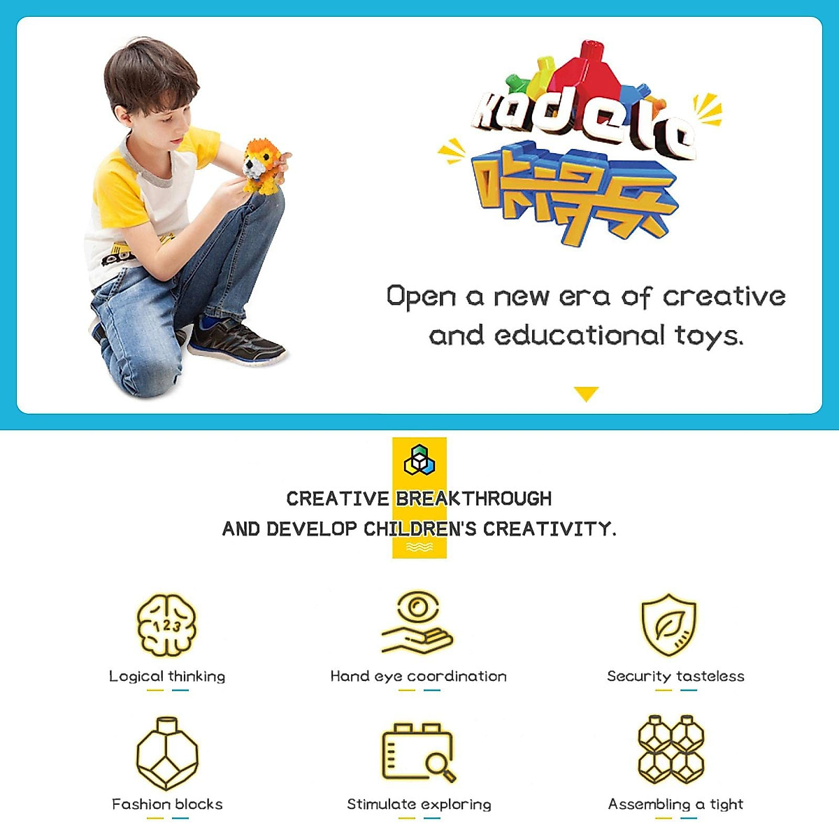 KADELE Kids Animal Lion Toy Building Sets,Extremely Creative and Challenging STEM Building Toys,Educational Toys for Boys and Girls Ages 8 and Up(102 Pieces)