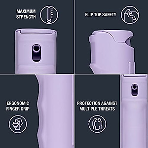 SABRE Pepper Spray with Fast Flip Top, Maximum Police Strength OC Spray, Key Ring for Easy Carry and Fast Access, Finger Grip for More Accurate and Faster Aim, 0.54 fl oz, Secure and Easy to Use