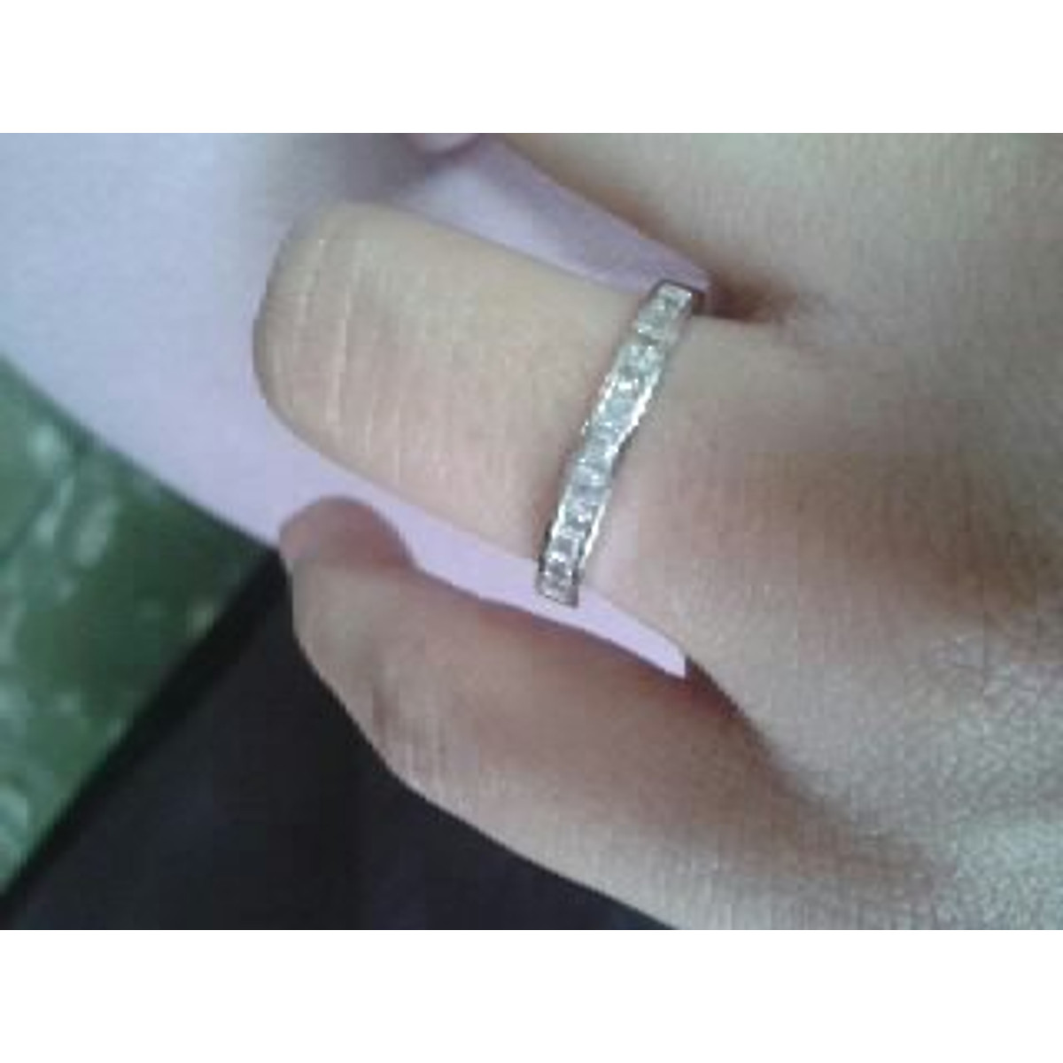 Size 7 - Solid 925 Sterling Silver Bridal Set Princess Cut Solitaire Engagement Ring with Matching Channel Set Wedding Band CZ Cubic Zirconia 2.0ct. With Elegant Velvet Ring Box