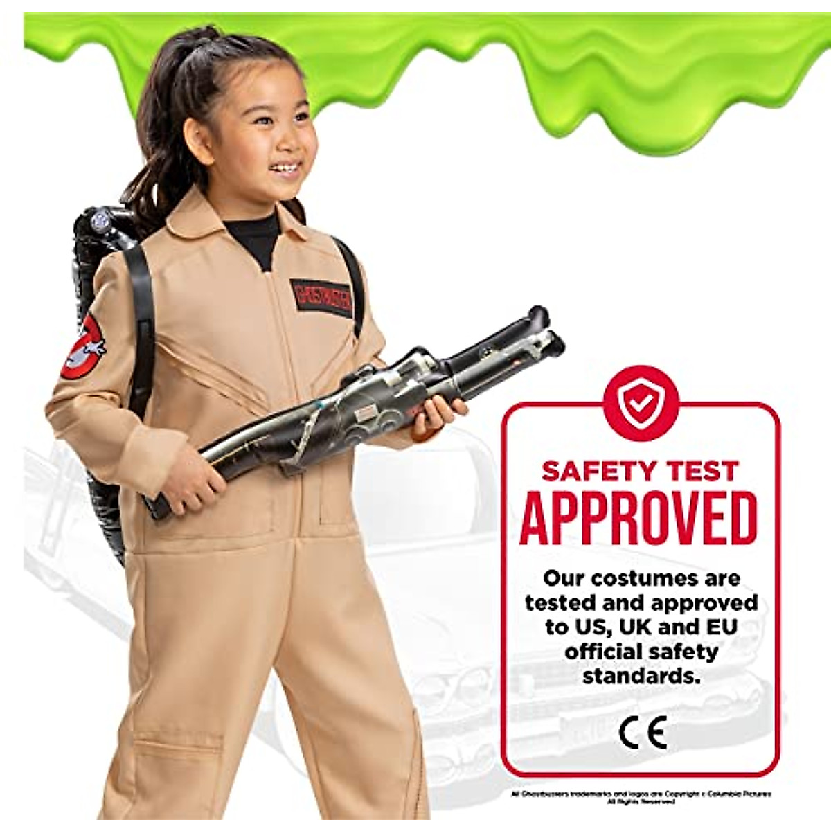 Disguise Ghostbusters Costume for Kids, Official Ghostbusters Classic Jumpsuit with Proton Pack Accessory, Child Size Large (10-12)