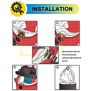 SpaceTent 6 Pack CMXZVBE38749 Filter Bags for Craftsman 16 and 20 Gallon Wet/Dry Vacs, part # CMXZVBE38749 38749, CMXEVBE17595 Bags.