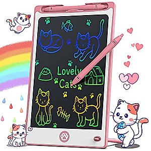 Hockvill LCD Writing Tablet for Kids, 8.8 Inch Learning Toys for 3 4 5 6 7 Year Old Girls Boys, Toddlers Doodle Board, Reusable Drawing Pad Travel Essentials, Christmas Birthday Gift for Children
