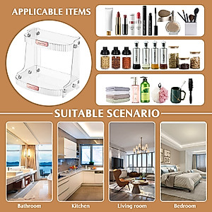 Acrylic Bathroom Organizer, 2 Tier Makeup Organizer Countertop, Bathroom Organizers and Storage, Perfume Tray for Dresser