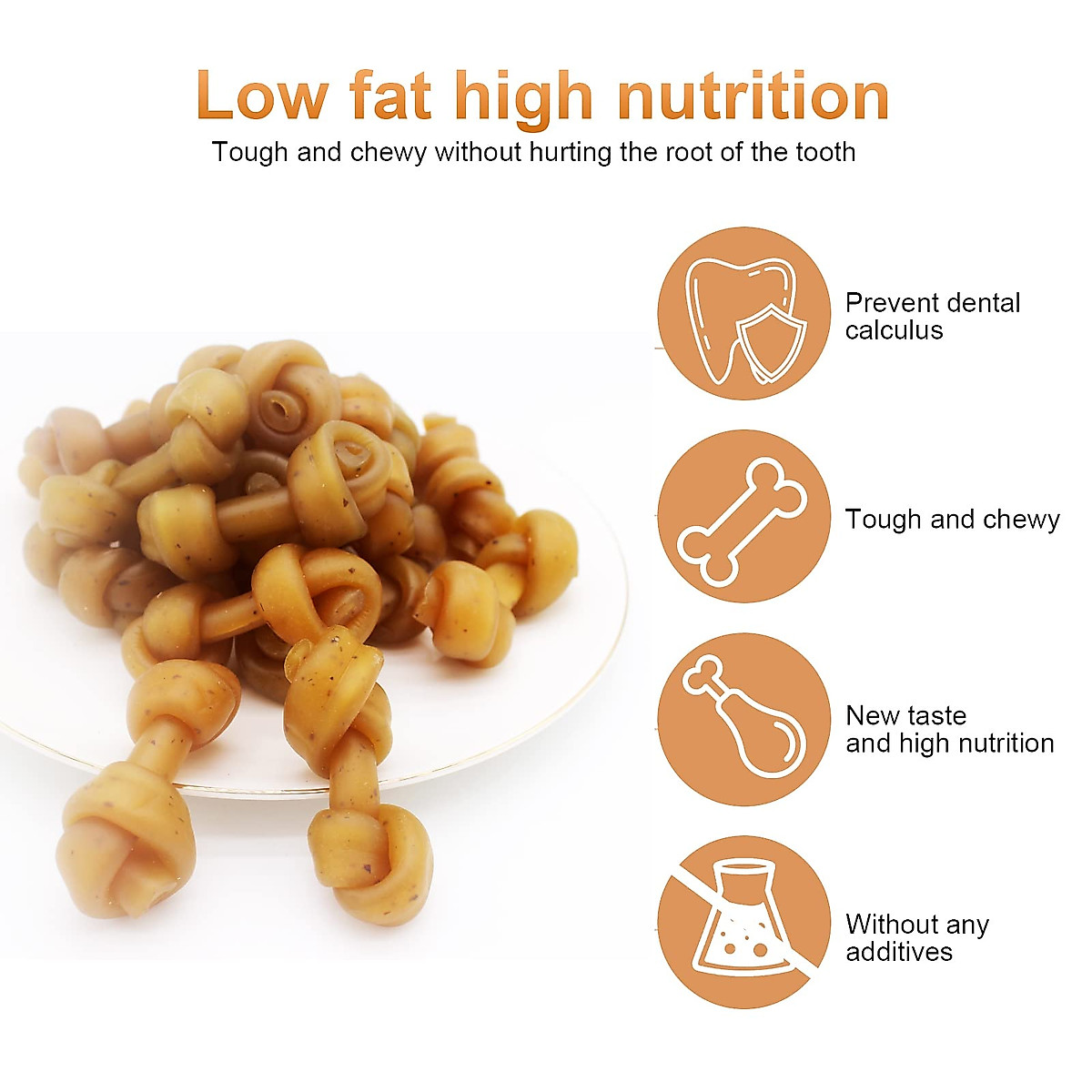 Pawant Dog Bones Long Lasting Rawhide Free Dog Chews Cranberry Taste 2.5" 1lb