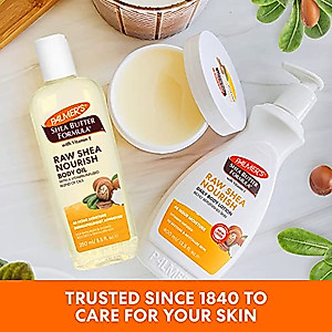 Palmer's Shea Formula Raw Shea Body Oil with Vitamin E, Deep Body Moisturizer to Soothe & Nourish Dry, Sensitive & Eczema-Prone Skin, 8.5 oz