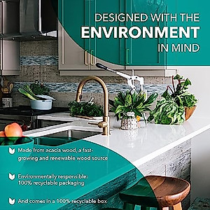 UppWell | Wooden Salt and Pepper Grinder Set & Shakers | Premium Acacia Wood Pepper Mill | Refillable, Eco-friendly, Adjustable Coarseness, Stainless Steel & Ceramic Grinders | 8 Inches, Set of 2