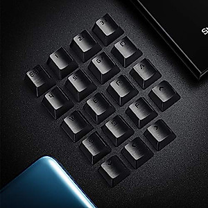 Hallsen Metal Keycaps Mechanical Gaming Keyboard WASD Keycaps for FPS & MOBA, Upgraded Stainless Steel Custom 60% Keycaps Kit with Key Puller for Mechanical Keyboard Cherry Mx Switches (Black)
