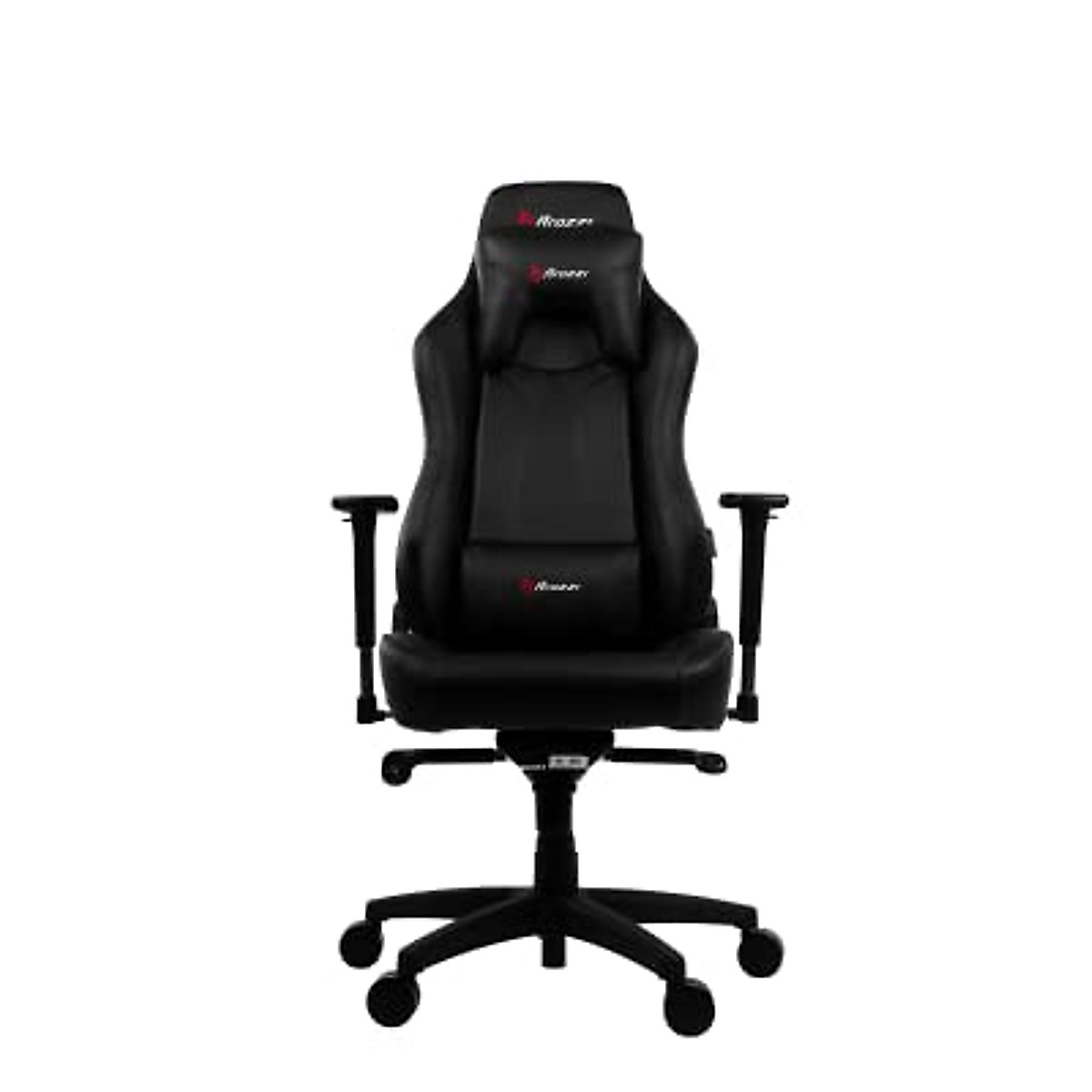 Arozzi - Vernazza Premium PU Leather Ergonomic Gaming/Office Chair with High Backrest, Recliner, Swivel, Tilt, Rocker, Adjustable Height & Adjustable Lumbar & Neck Support - Black - Red Accents