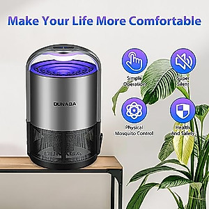 DUNAGA Fly Traps Indoor, Fruit Fly Traps, Gnat Traps, Mosquito Traps, Insect Traps Indoor with 10 Sticky Glue Boards, Grey (Gray)