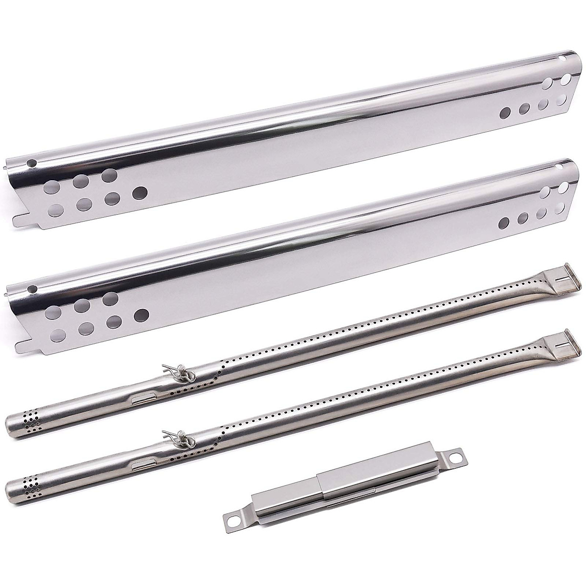 Criditpid Grill Replacement Parts for Charbroil Performance 2 Burner 463625217, 463625219, 463673519, 463673517, Grill Burner, Heat Tent Plate Shield, Carryover Tube.