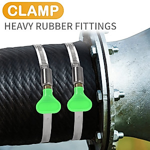 GLIDESTORE 10Pack 4 Inch Hose Clamp, Key Type Adjustable Stainless Steel 4 inch Duct Clamps, Pipe Clamp, Worm Gear Clamps, Dryer Vent Clamp, Thumb Screw Metal Clamps, Easy Turn Clamp, 4” Hose Clamps