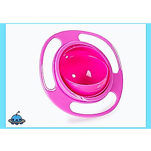 360 Spill Resistant Gyro Bowl with Lid（Pink）
