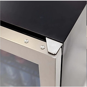 Avanti BCF54S3S Beverage Cooler with Glass Door 126 Can Mini Refrigerator with Lock for Beer Soda Water Wine with Digital Temperature Control, 5.8 cu. ft, Black