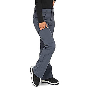 Arctix Women's Sarah Fleece-Lined Softshell Pants, Steel, Small Short