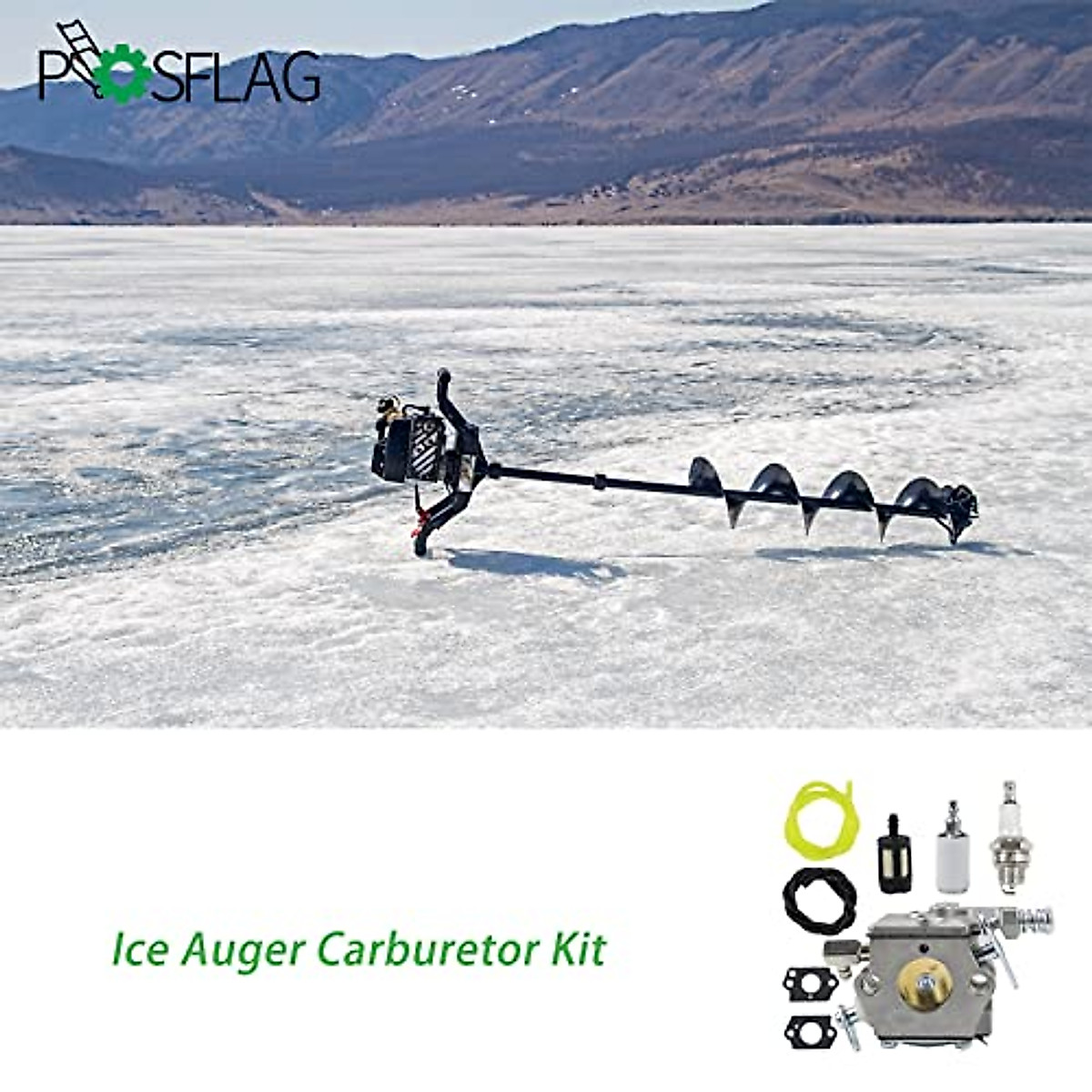 POSFLAG Carburetor Kit Replaces Tecumseh 640347 640347A for Tecumseh TC200 TC300 TM049XA 2 Cycle Vertical Engine