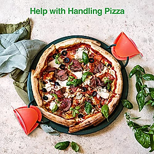 NutriChef 2 pcs Mini Red Silicone Gloves, Anti Slip Flexible Design for Nonstick Carbon Steel Bakeware Pans, Dishwasher Safe, Protects Hands from Hot Cast Iron Handle or Microwave Dish