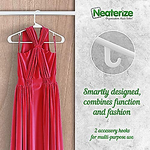 Plastic Clothes Hangers Heavy Duty - Durable Coat and Clothes Hangers - Lightweight Space Saving Laundry Hangers - Perfect Dorm Room Essentials for College Students Guys, Boys or Girls - 20 Pack White