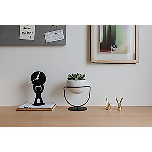 Umbra 1009251-748 Nesta, Table Top or Hanging Modern Planter, Ideal Succulent Plant Holder, White/Black,Single Planter