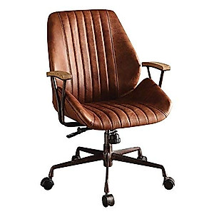 Acme Hamilton Top Grain Leather Office Chair, Cocoa Leather
