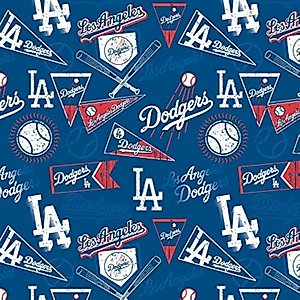 MLB LA Los Angeles Dodgers New Cotton Fabric by The Yard