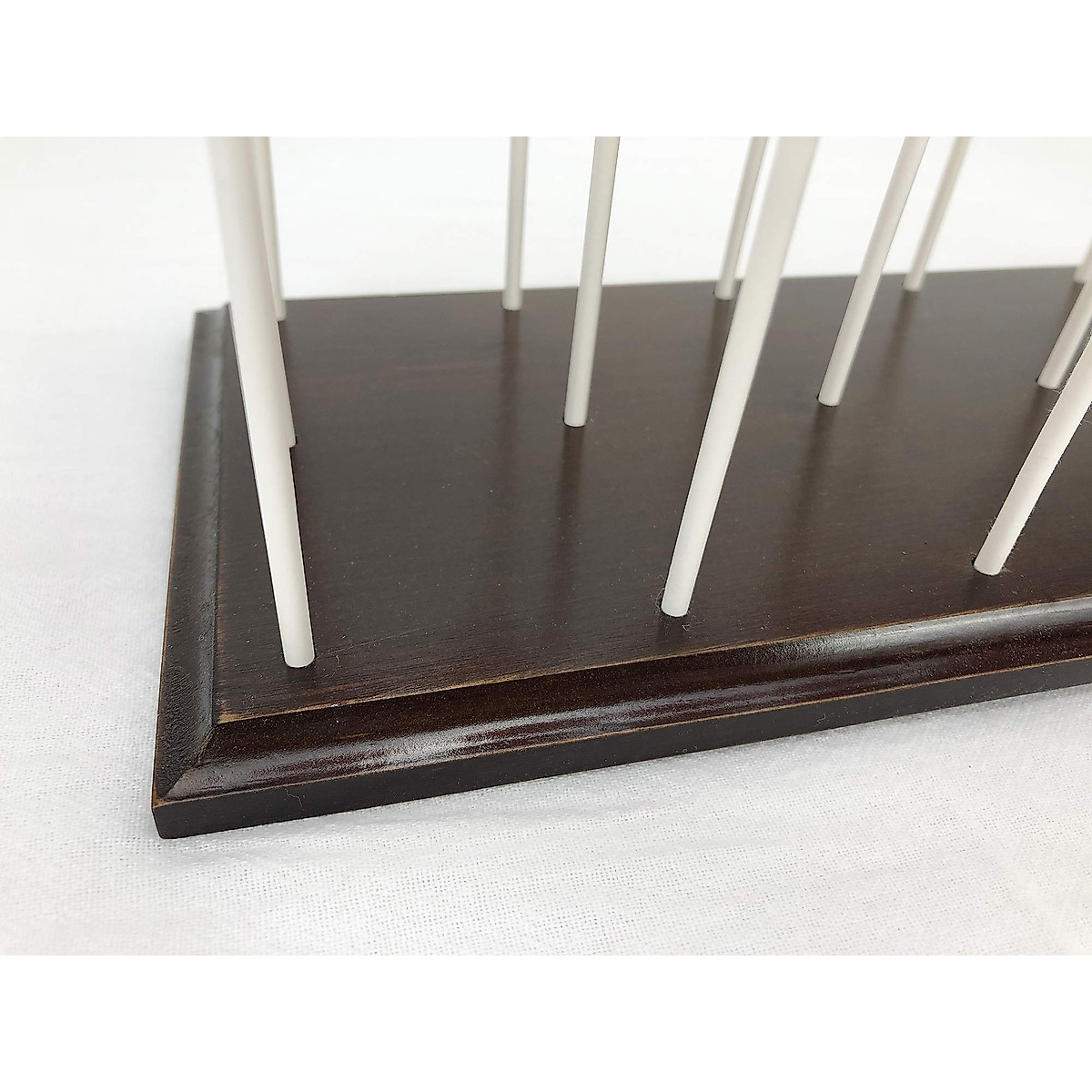 NANGOPOP Cake Pop Stand Display - 18 Hole Rustic Wood Lollipop Holder, Candy or Sucker Stand for Wedding, Baby Shower, Birthday Party - Fit 5/32" (4mm) Lollipop Sticks