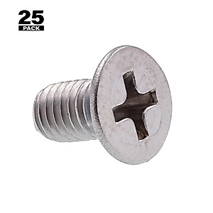 Prime-Line 9001018 Machine Screws, Flat Head, Phillips Drive, #10-32 X 3/8 in, Grade 18-8 (25 Pack)