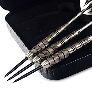 CUESOUL 30 Grams Tungsten Steel Tip Darts Set 95% Tungsten with Luxury Case