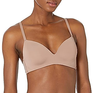 Amazon Essentials Women's Wireless Lightly Lined Bra, Pack of 2, Black/Dusted Pearl, 40A